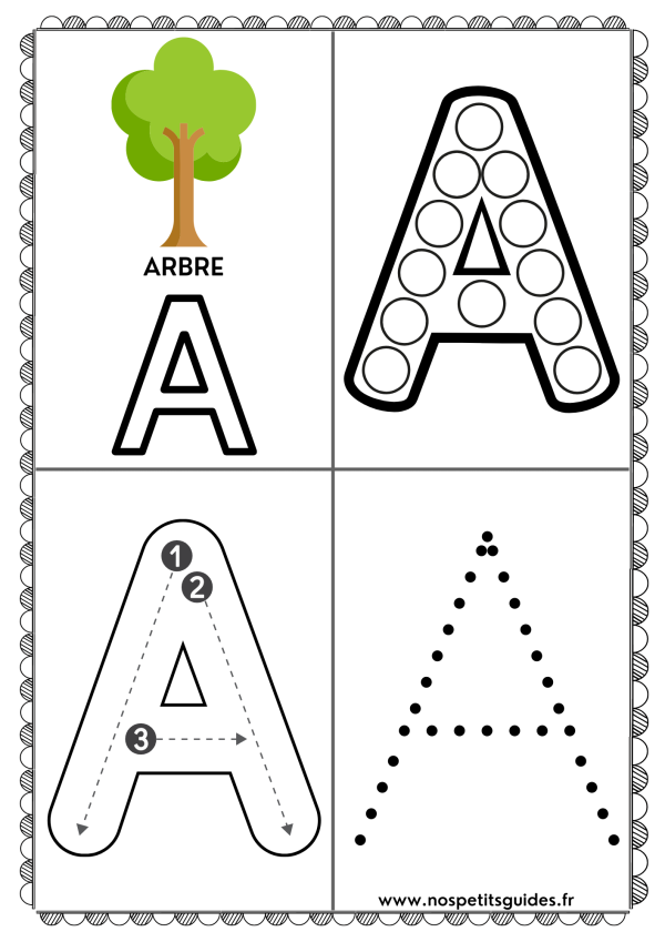 apprendre à tracer les lettres – Nos petits guides