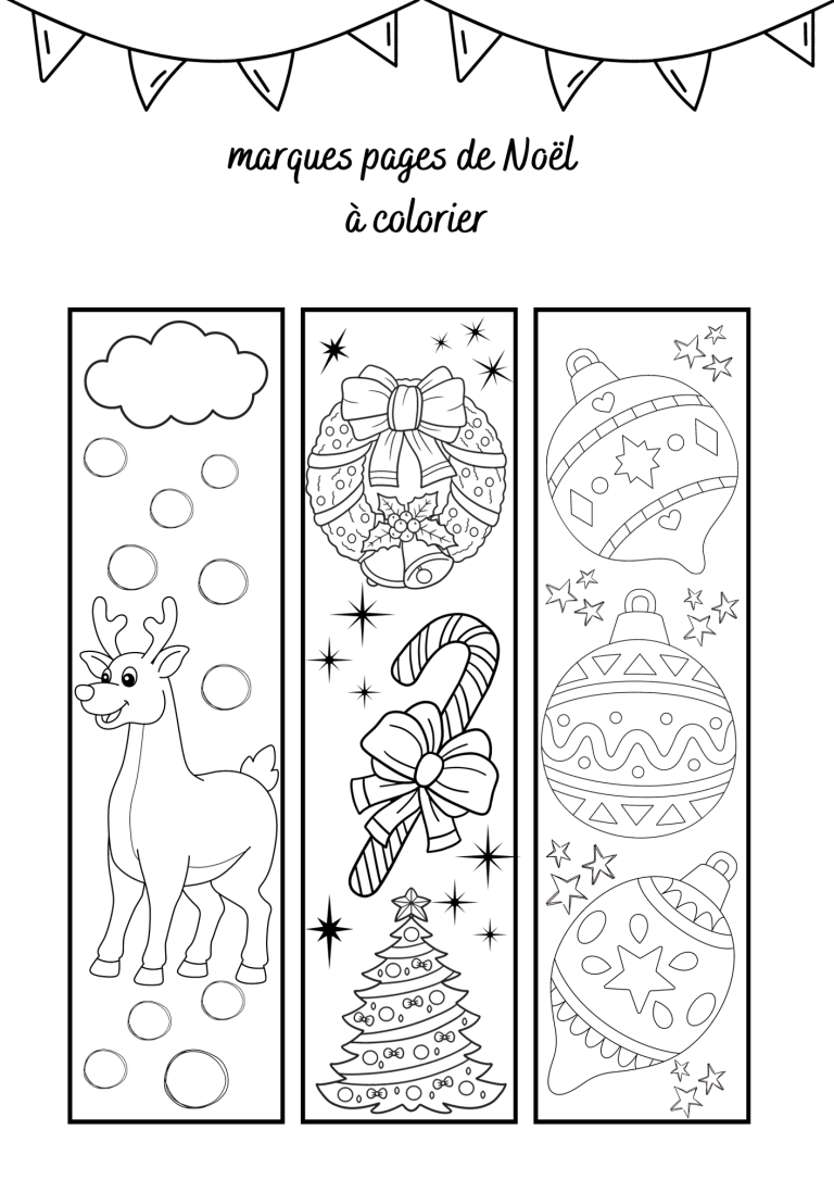 marque page de Noël – Nos petits guides